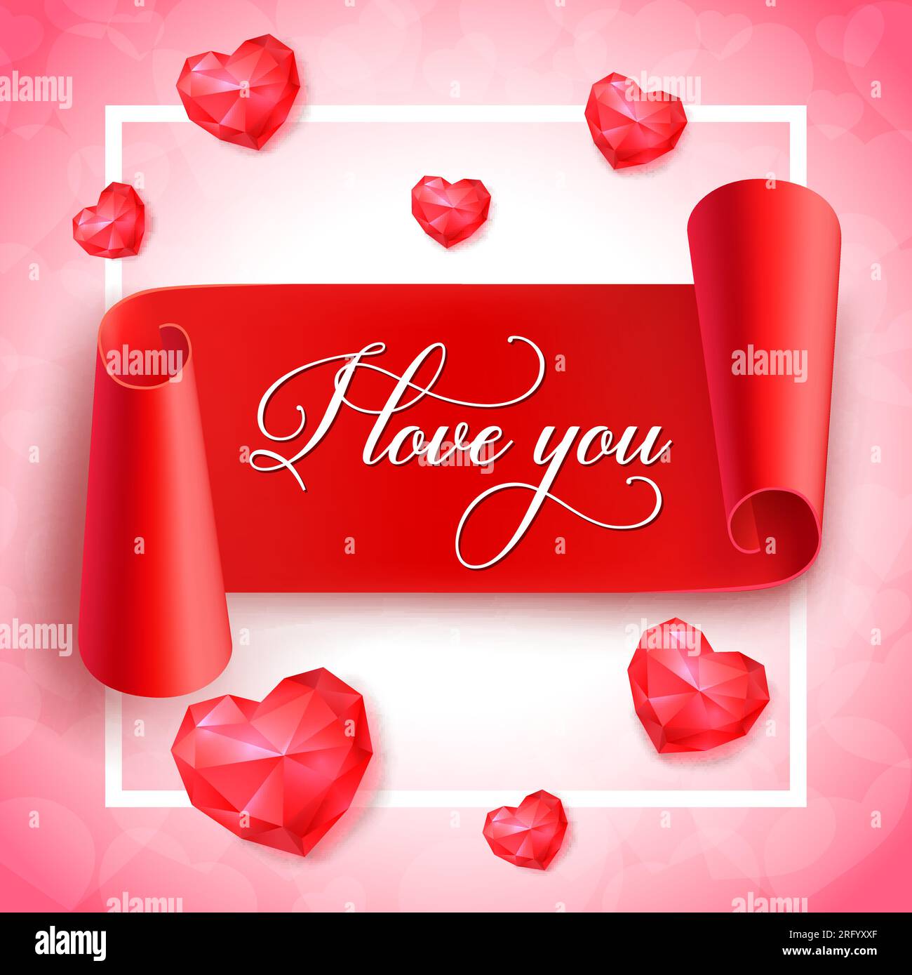 I Love You Lettering on Ribbon Stock Vector Image & Art - Alamy