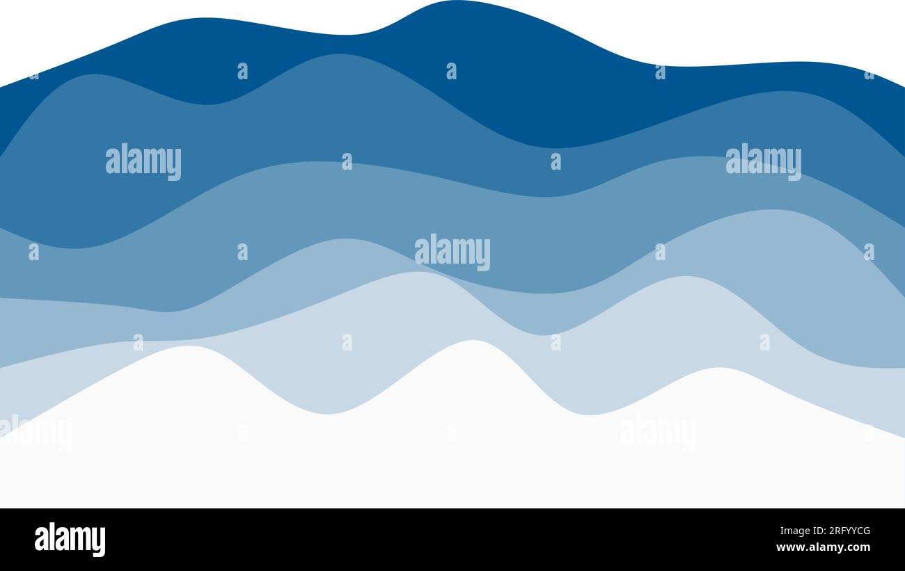 Abstract wavy vector background. Blue water wave sea line. vector ...