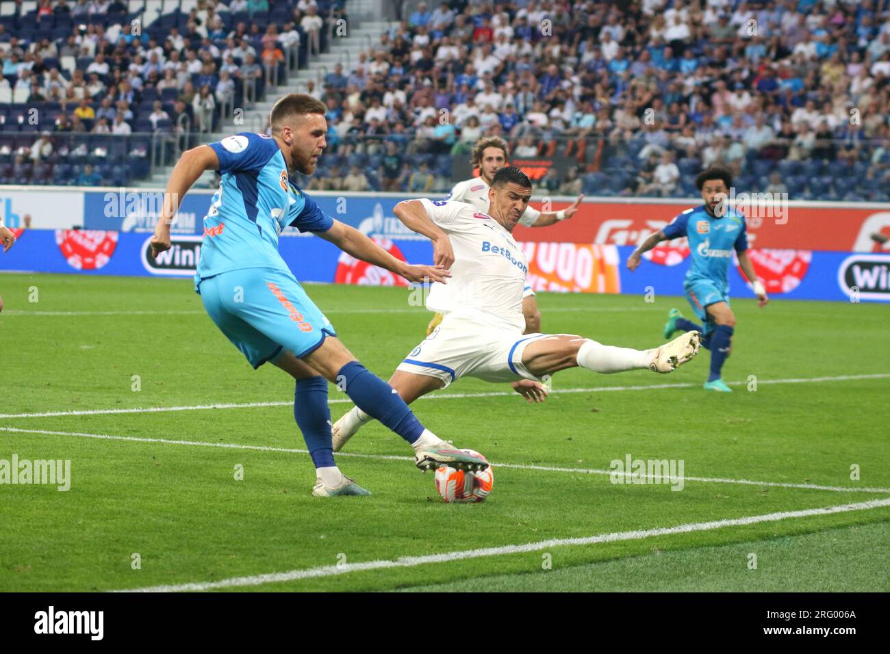 Saint Petersburg, Russia, 6 July 2023: Football. Russian Premier League 2023/2024. Zenit FC - FC ...