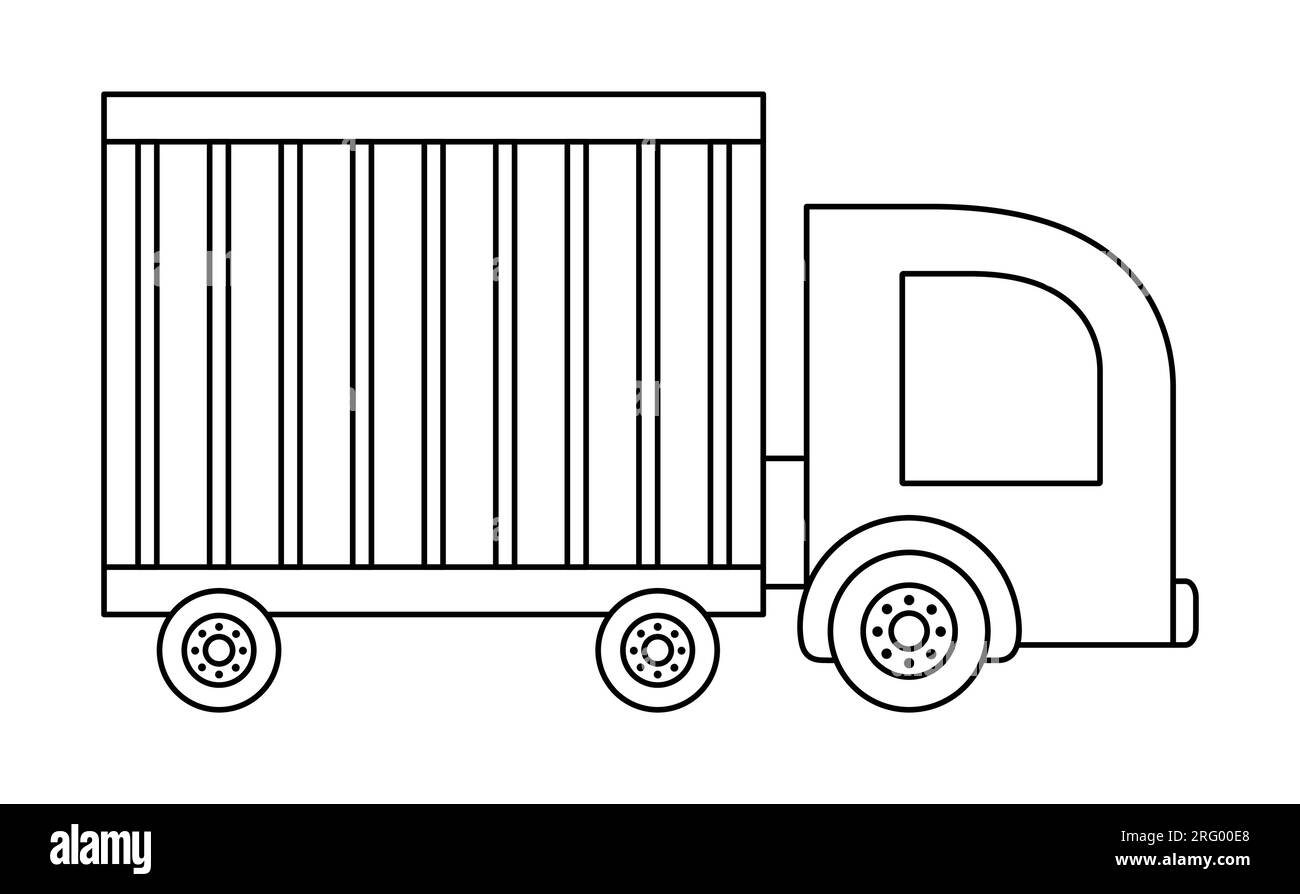 Transport Truck Clipart Black And White Car
