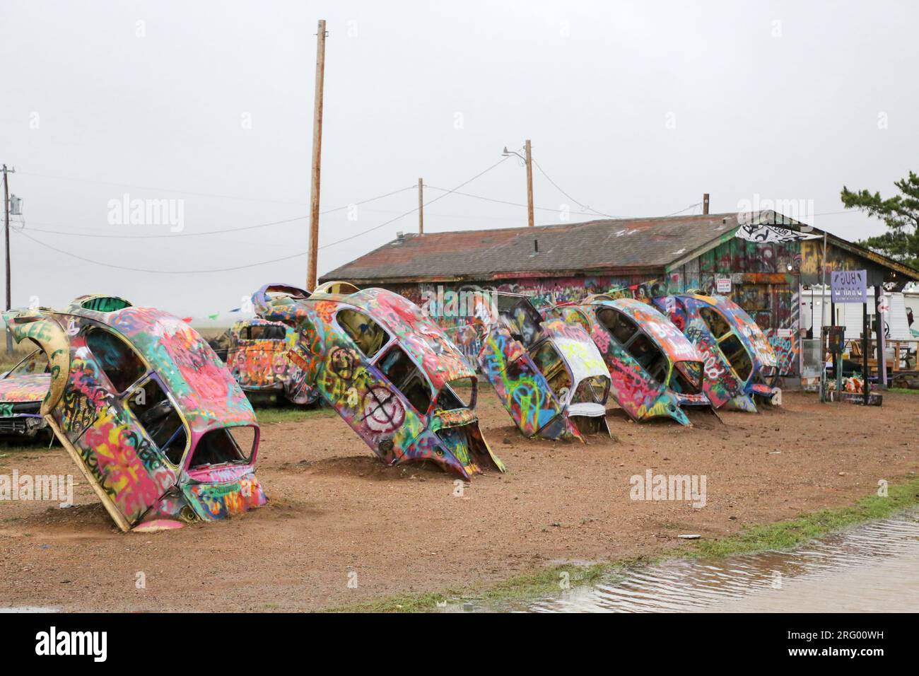 VW Slug Bug Ranch, Conway Panhandle, Texas Stock Photo - Alamy