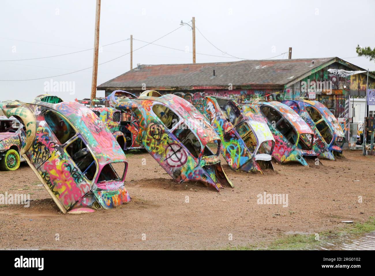 VW Slug Bug Ranch, Conway Panhandle, Texas Stock Photo - Alamy