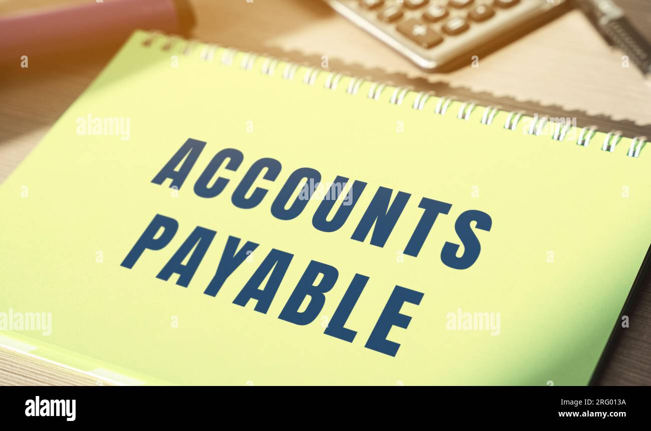 Notes with the word Accounts payable. Money owed by a business to its ...