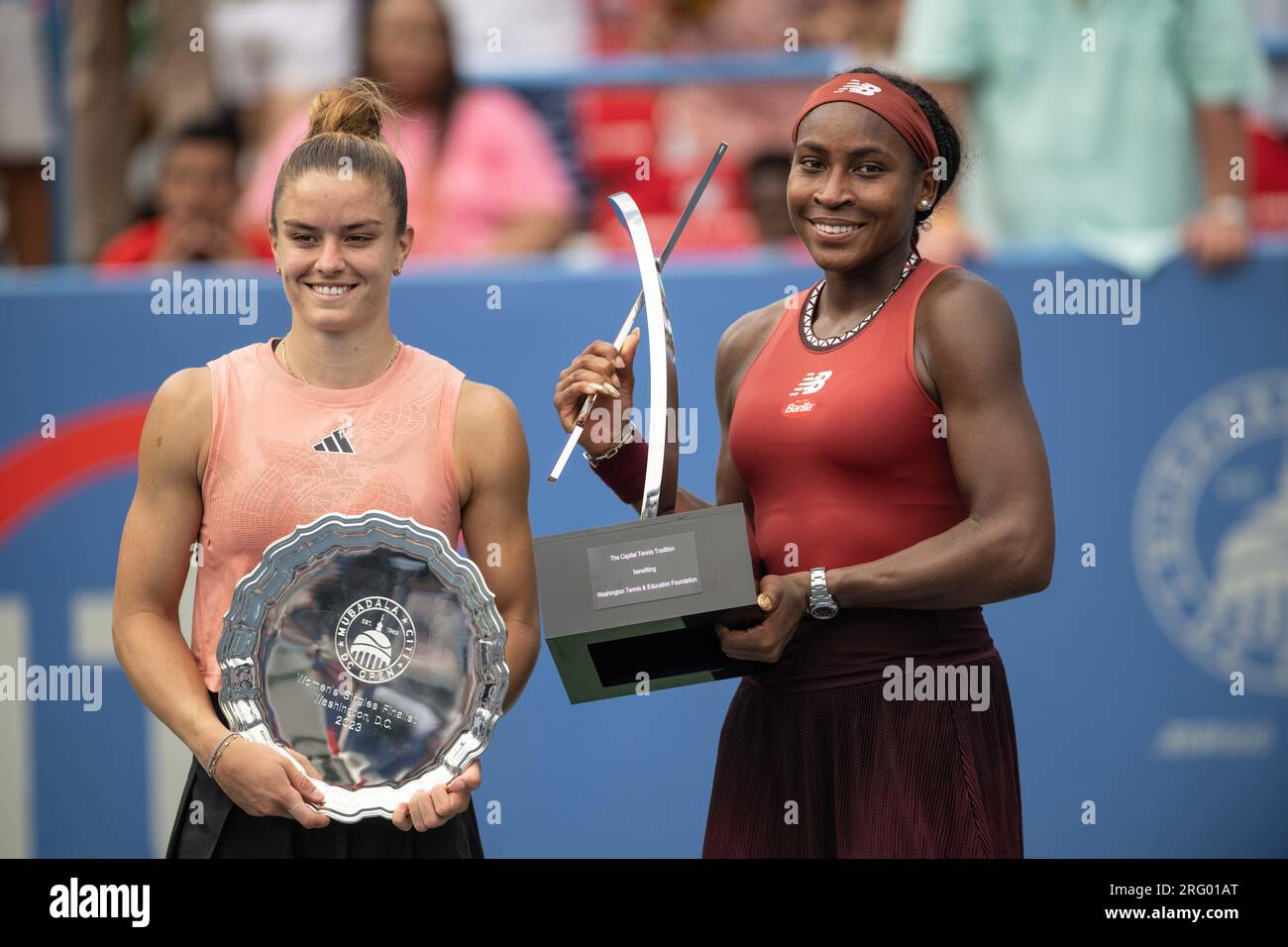 Washington, D.C, USA. 30th July, 2021. MARIA SAKKARI holds the runner ...