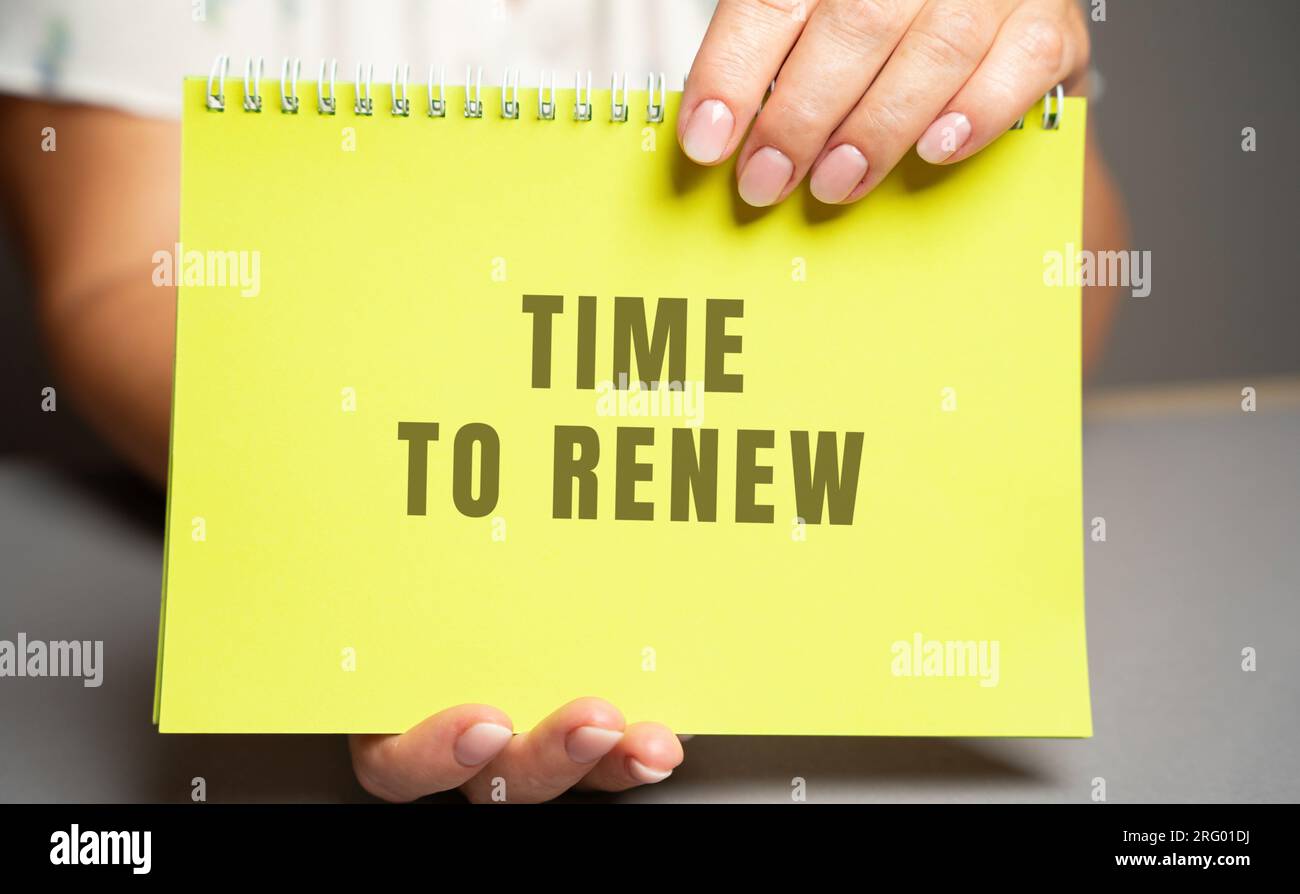 Time to renew concept. Business planning, strategy, and goals concepts ...
