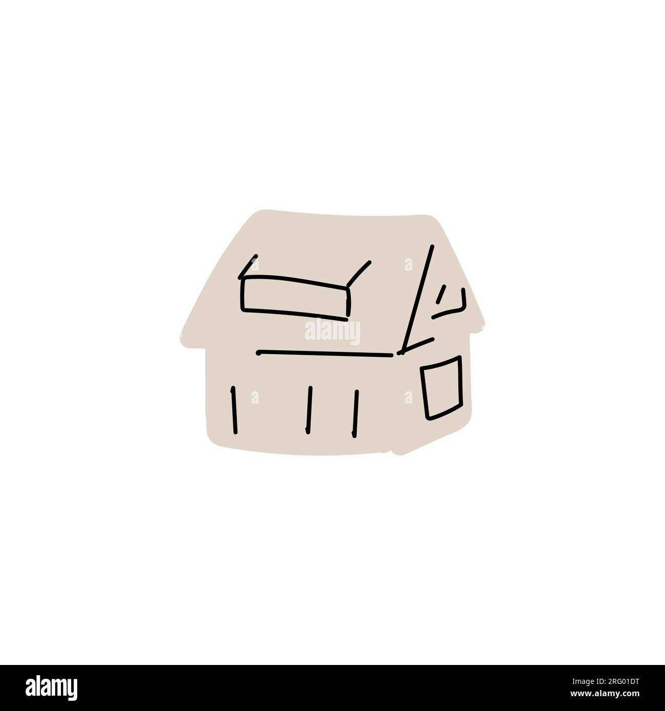House hand drawing simple shape. Vector illustration Stock Vector Image ...