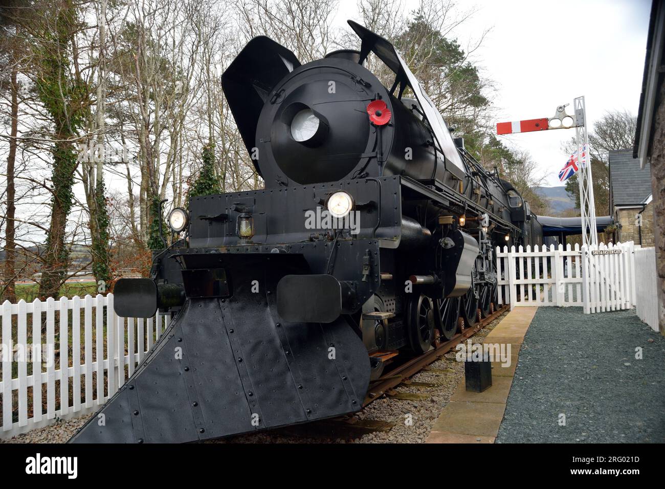 A replica French SNCF Class 241 steam engine at Bassenthwaite Station ...
