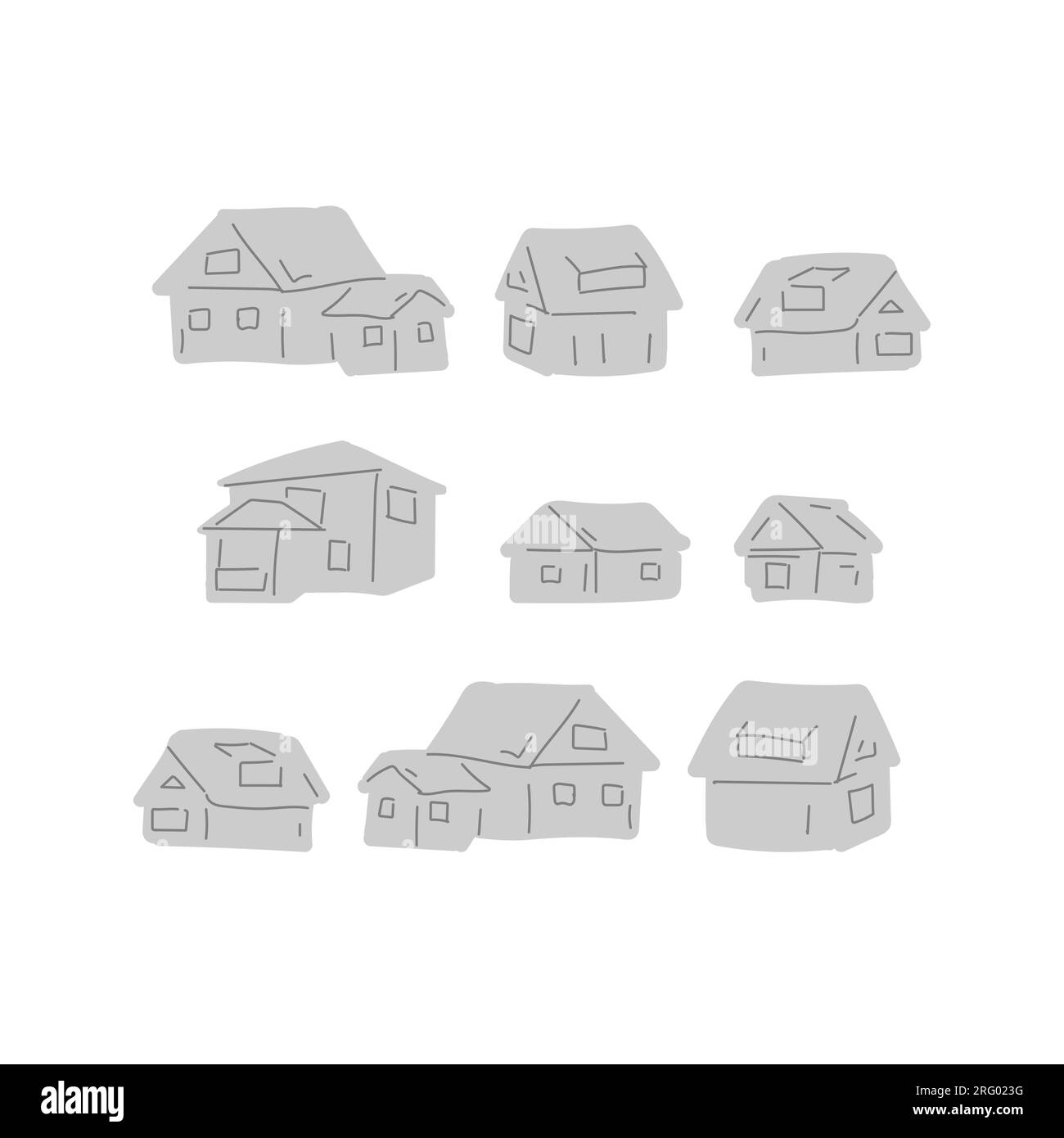 House set hand drawing simple shape. Vector illustration Stock Vector ...