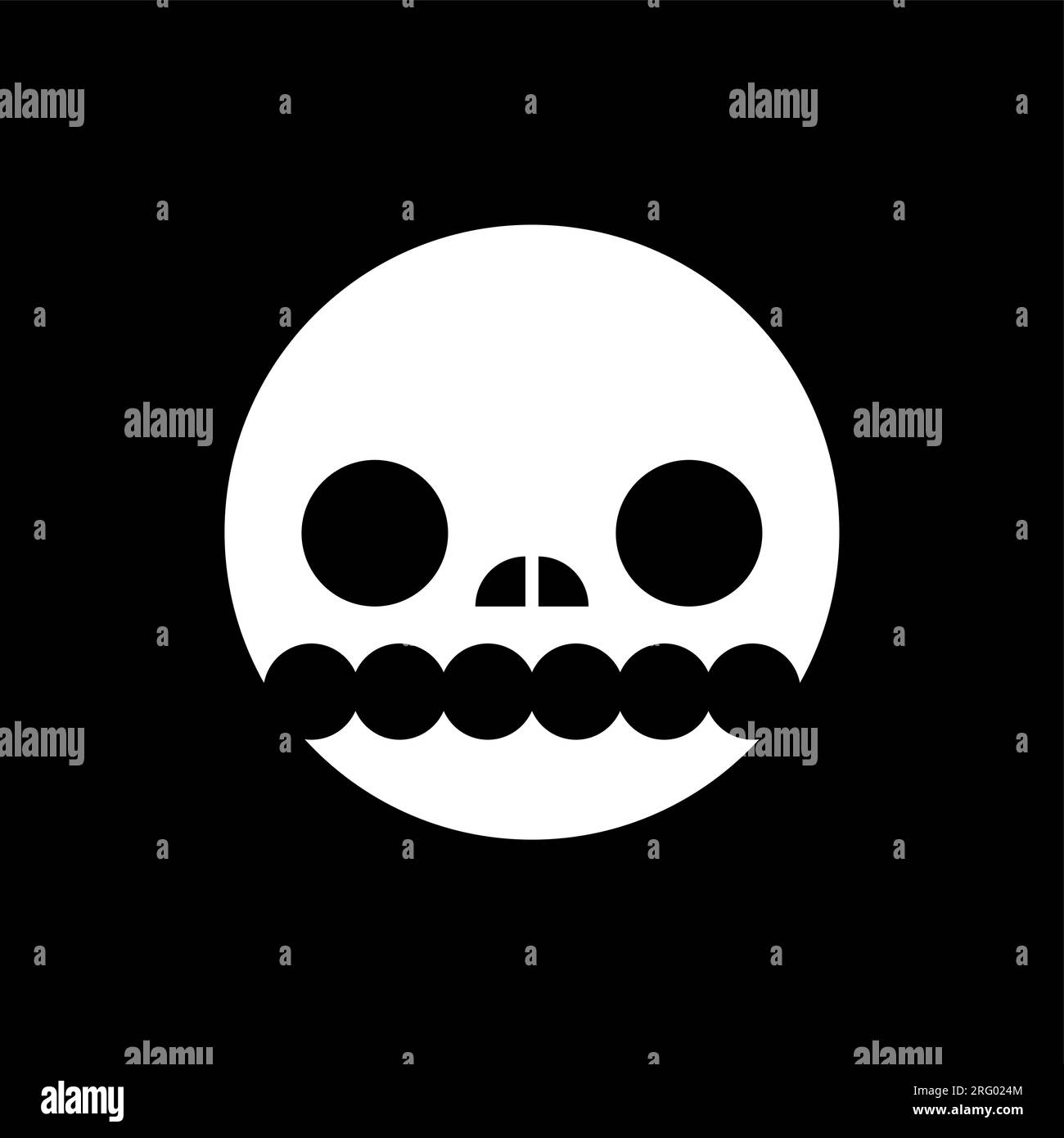 Skull simple geometric shape isolated. Vector illustration Stock Vector ...