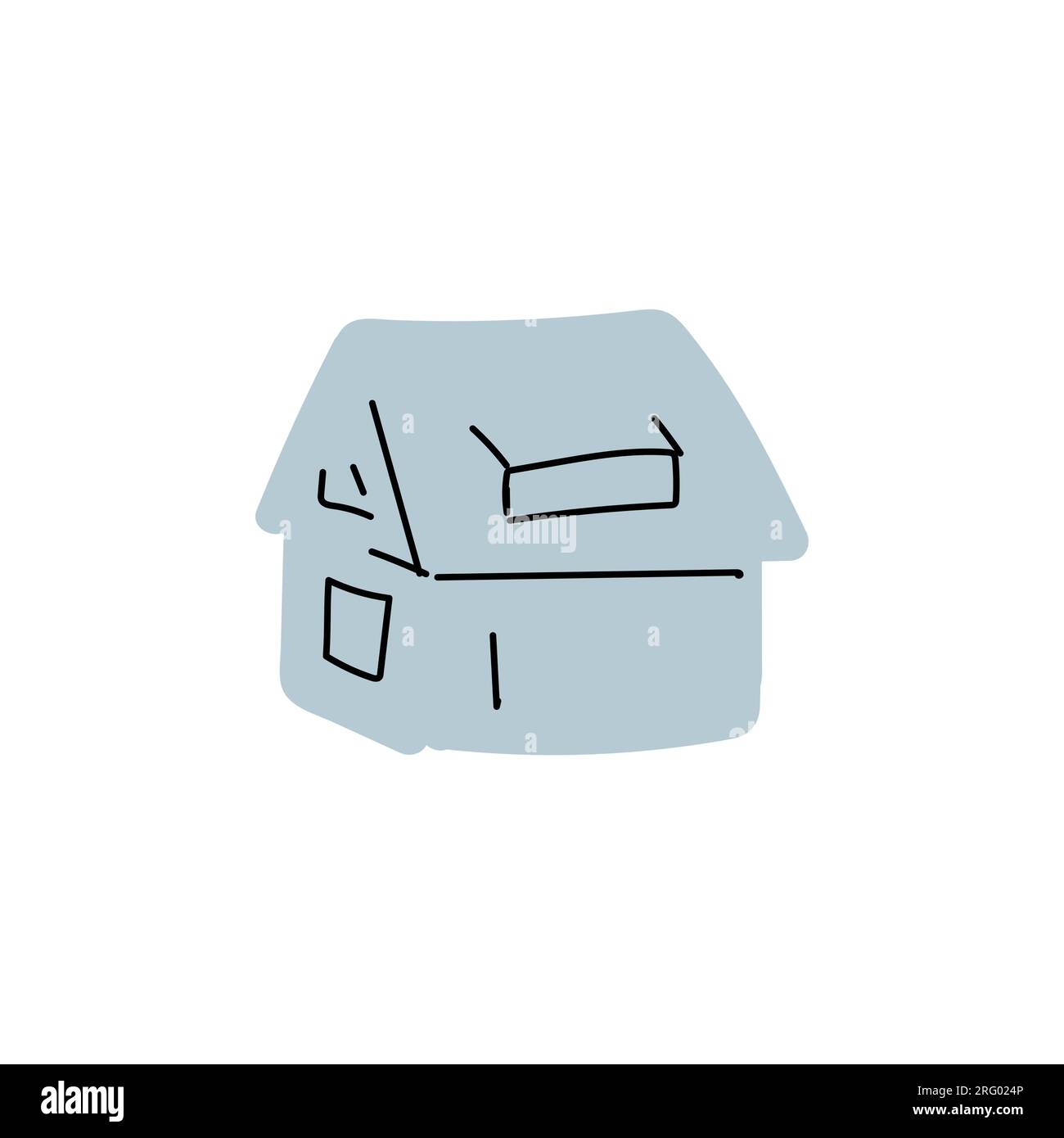 House hand drawing simple shape. Vector illustration Stock Vector Image ...