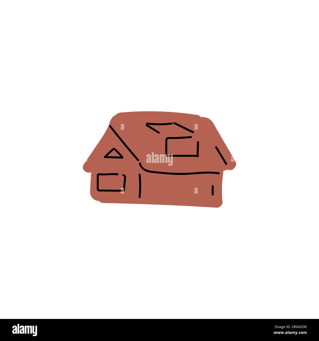 House hand drawing simple shape. Vector illustration Stock Vector Image ...
