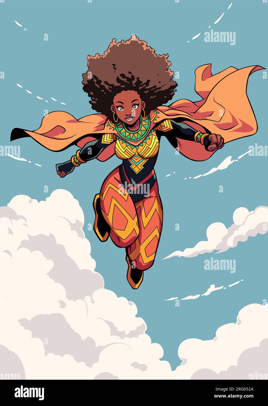 Female Superhero Flying