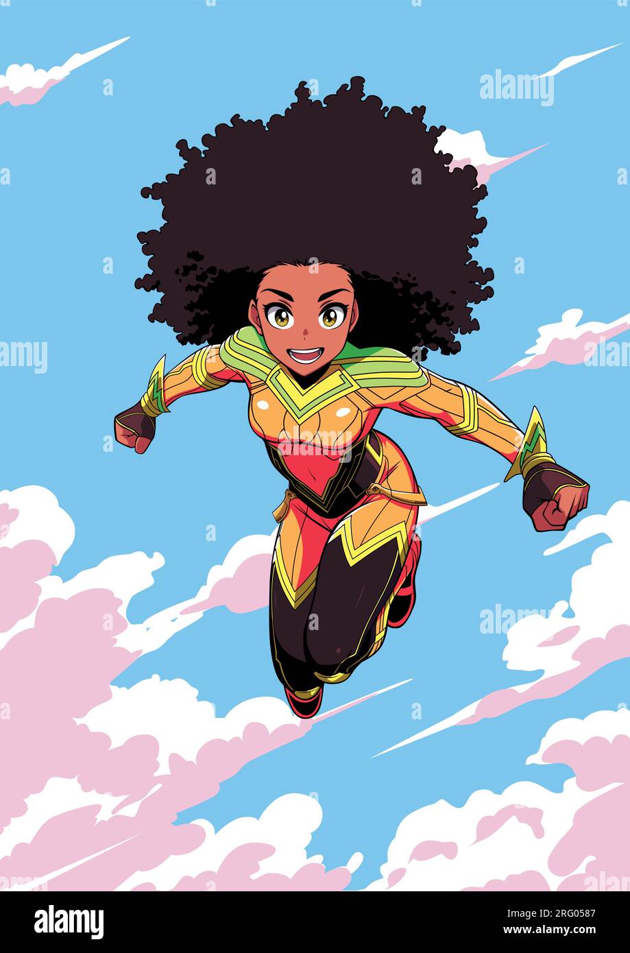 Female Superhero Flying