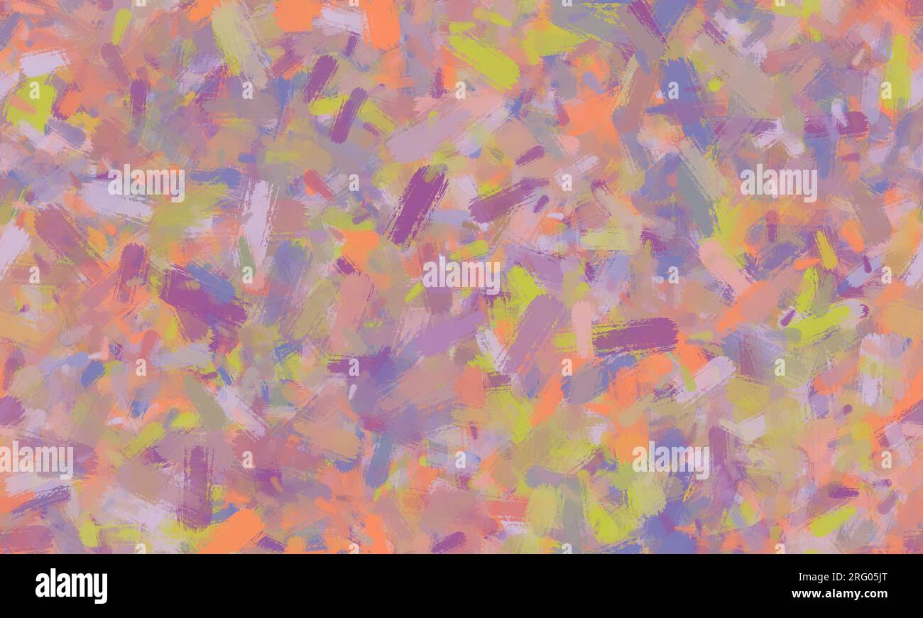 Multicolored random brush strokes on the white background. Seamless ...