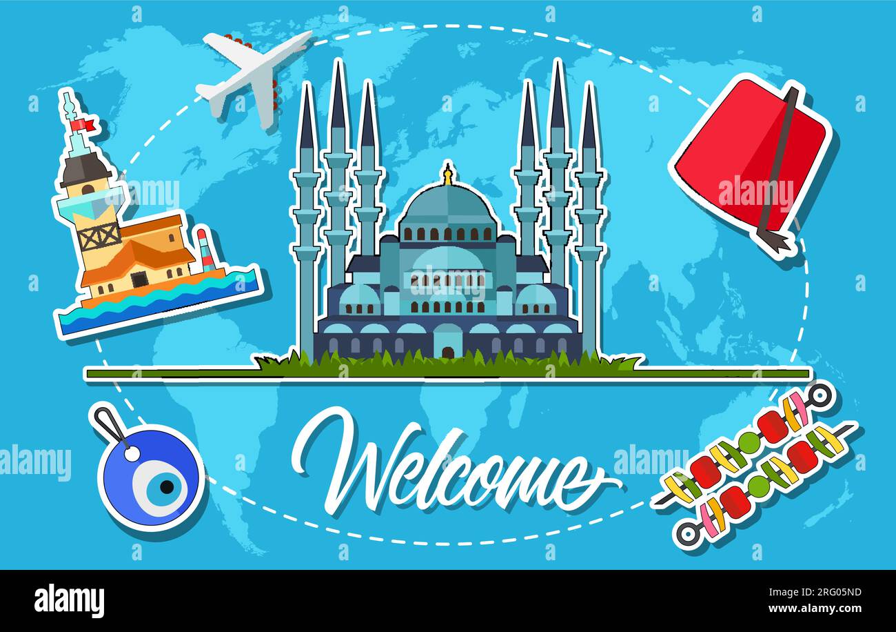 Welcome Lettering with Turkish Symbols Stock Vector Image & Art - Alamy
