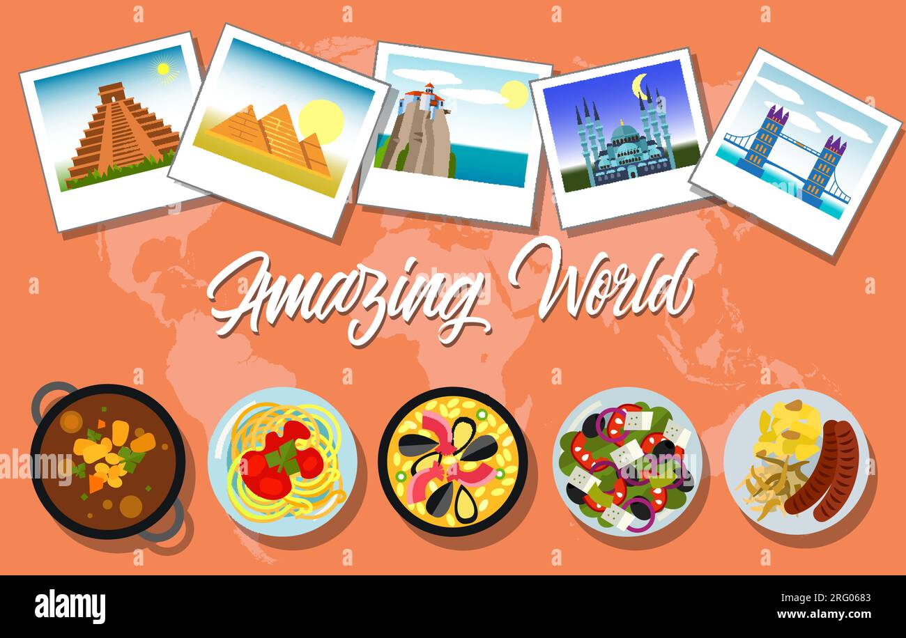 Vector banner national dishes Stock Vector Images - Alamy