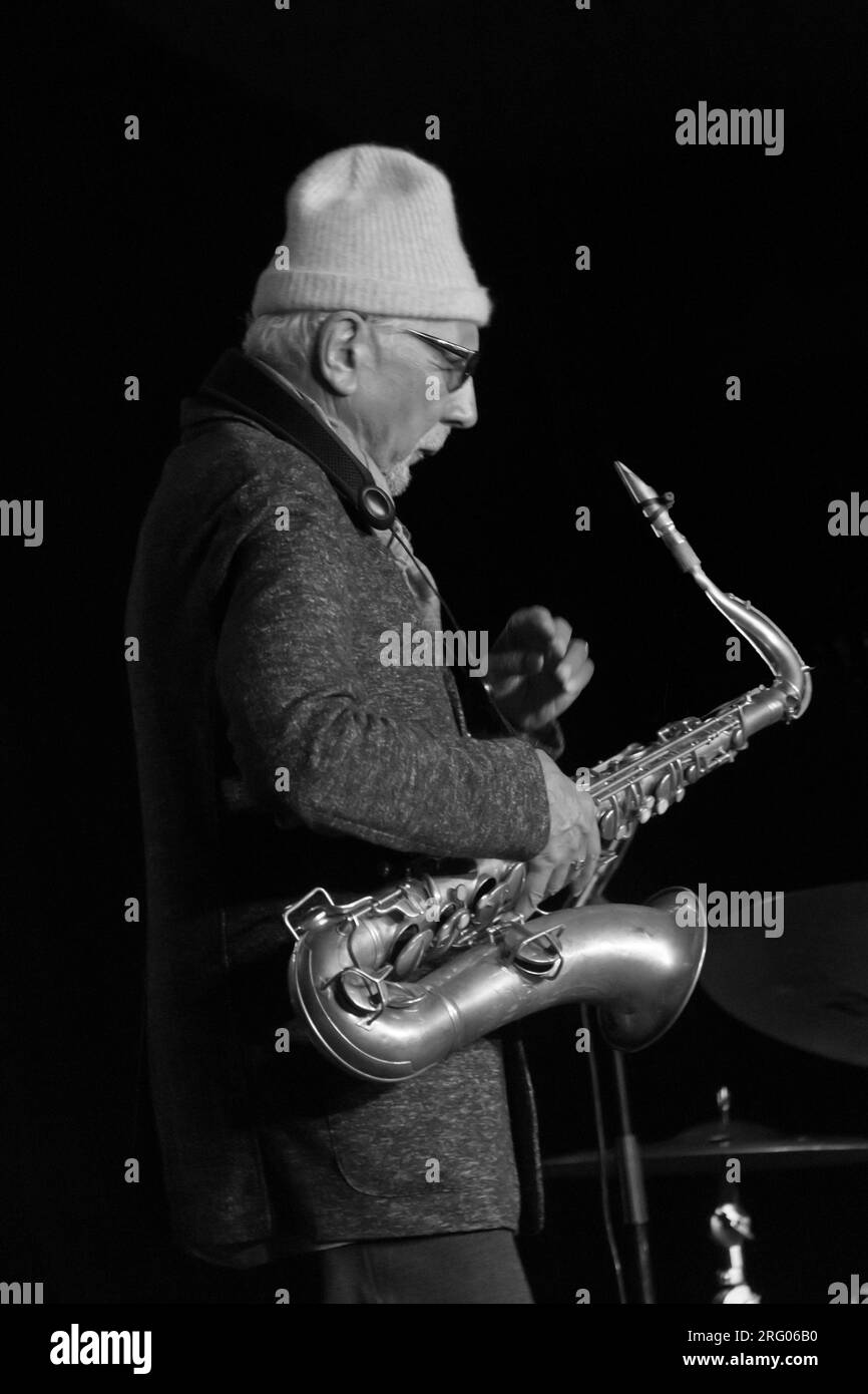 CHARLES LLOYD on saxophone, ZAKIR HUSSAIN on tablas and ERIC HARLAND on ...