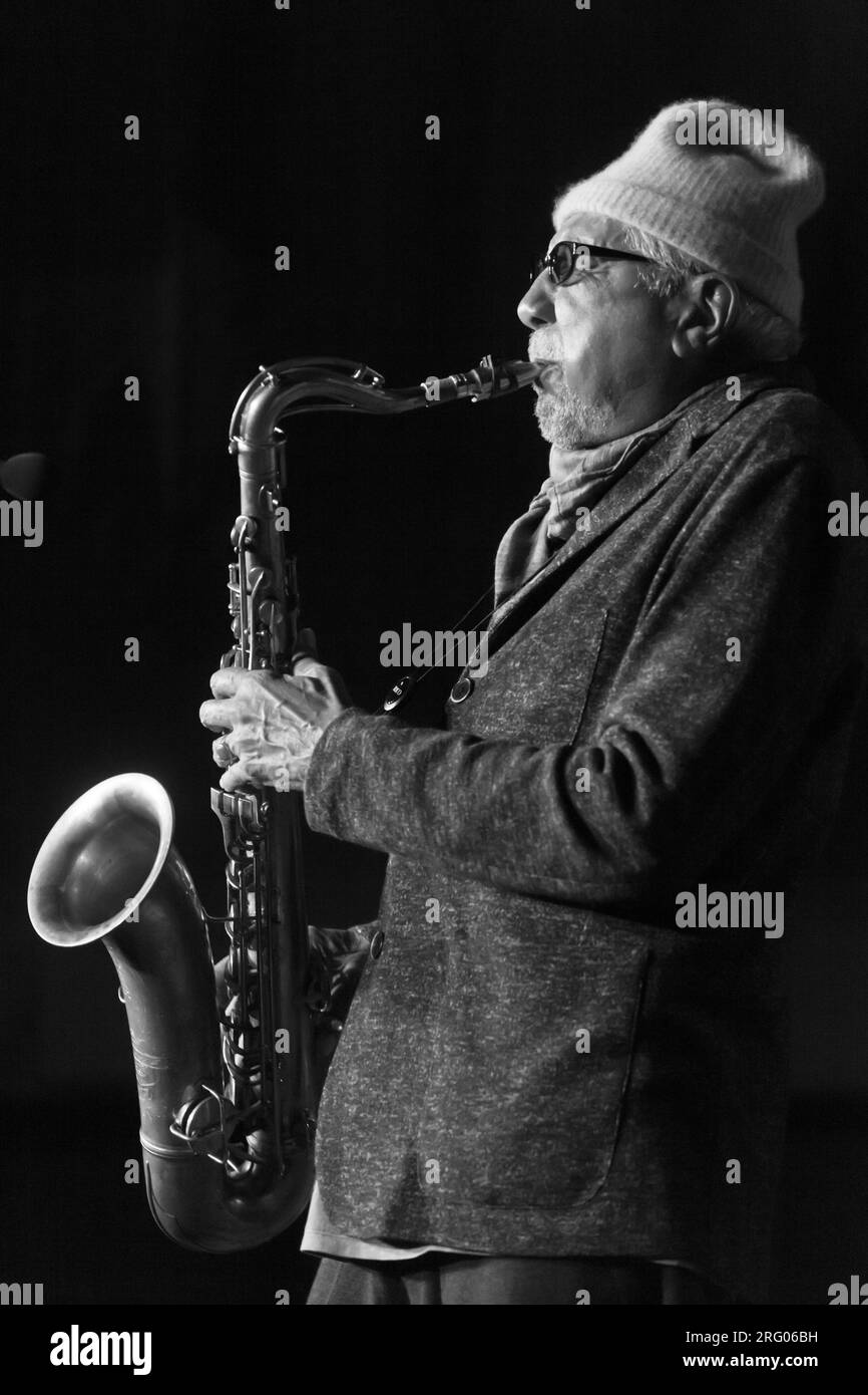 CHARLES LLOYD on saxophone, ZAKIR HUSSAIN on tablas and ERIC HARLAND on ...