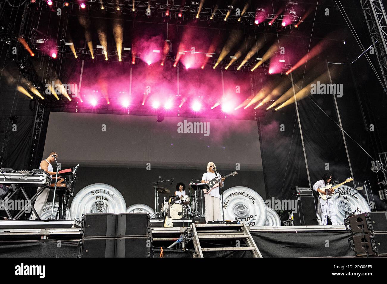 Marc Gilfry (left) and Jordan Feller (front center) of Neil Frances ...