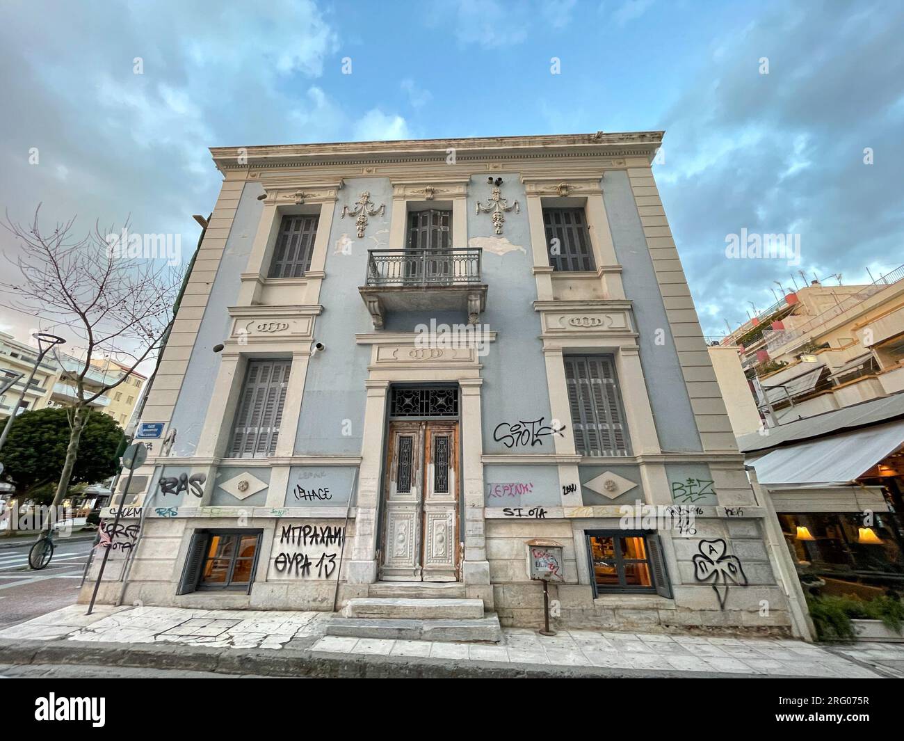 Beautiful Neo-classical buildings in kalamata city in Messenia, Greece ...