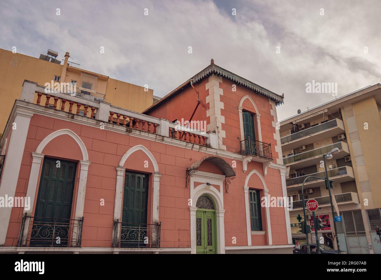 Beautiful Neo-classical buildings in kalamata city in Messenia, Greece ...