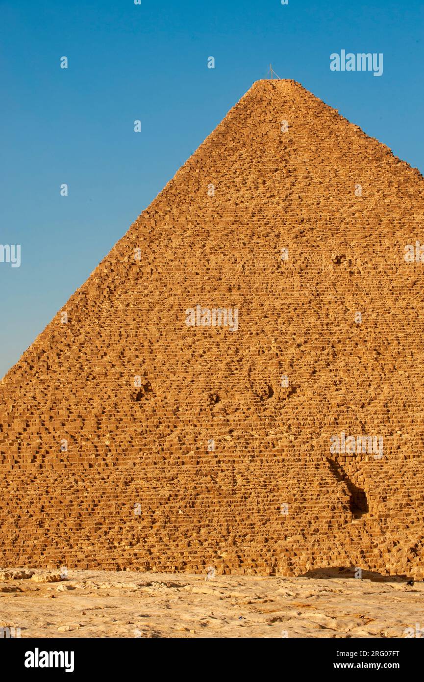Africa, Egypt, Giza. Scenic view of one of the great pyramids of Giza ...