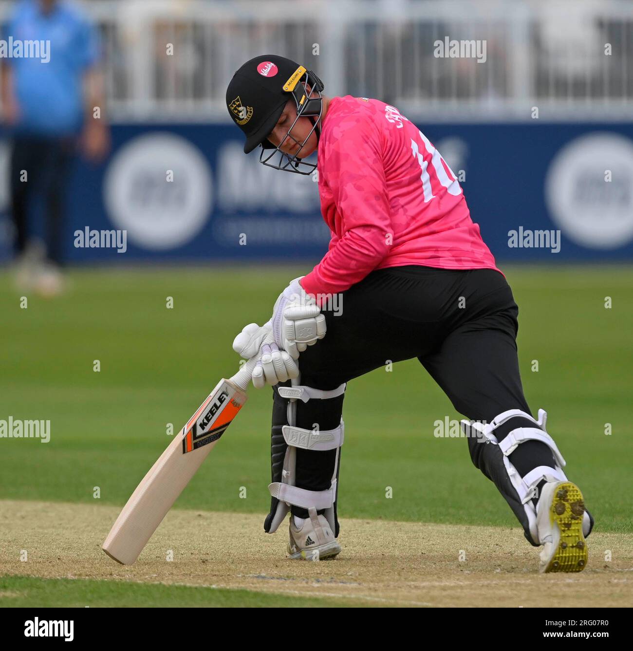 Northampton August 6 2023 : Jack Carson of SUSSEX SHARKS during the 50 ...