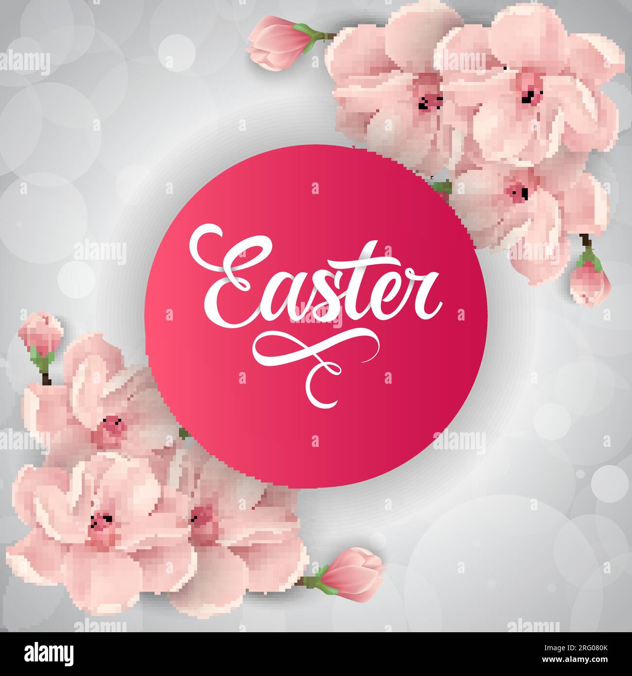 Easter Lettering With Flourish on Circle Stock Vector Image & Art - Alamy