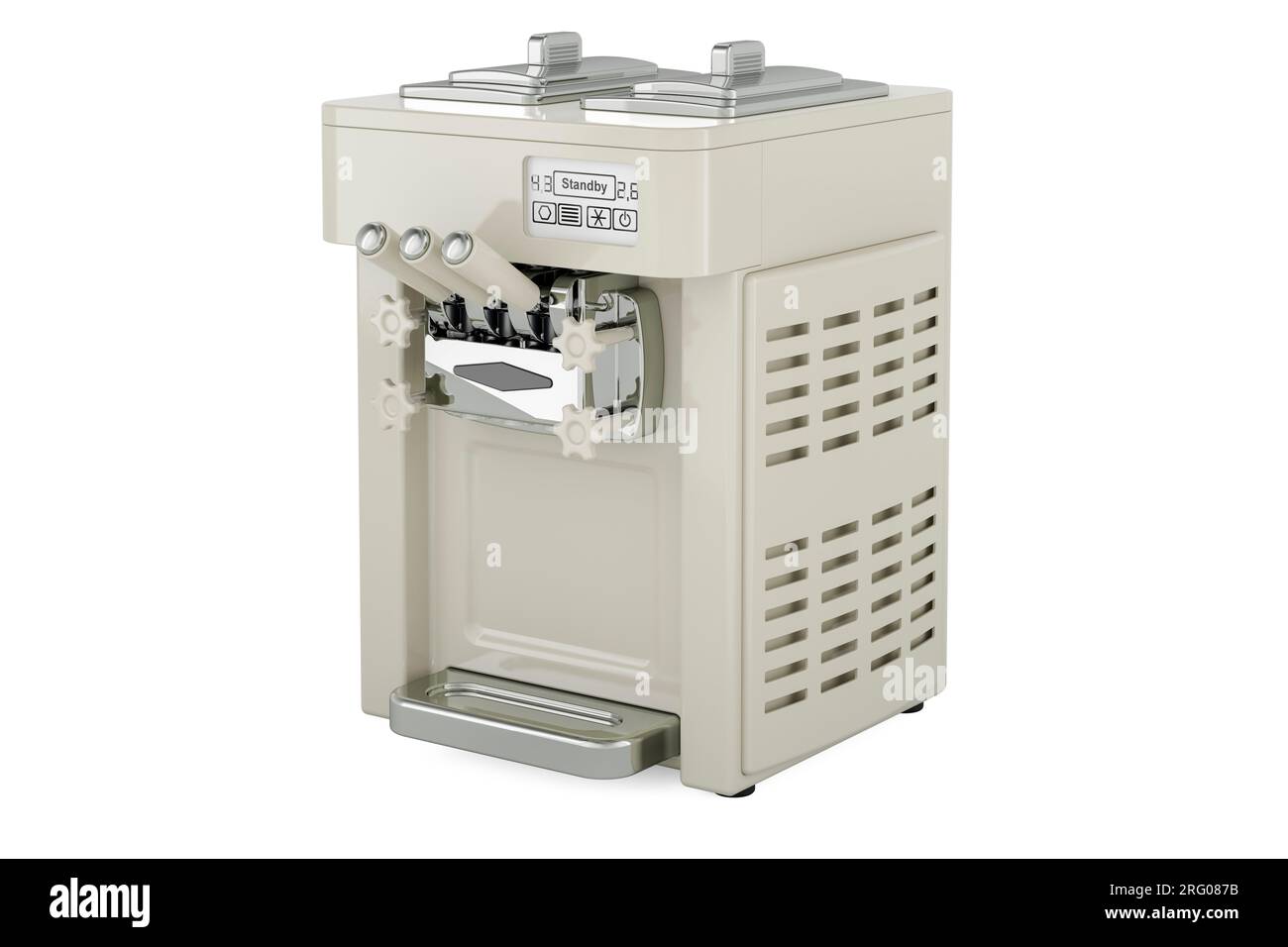 Ice cream machine, 3D rendering isolated on white background Stock ...