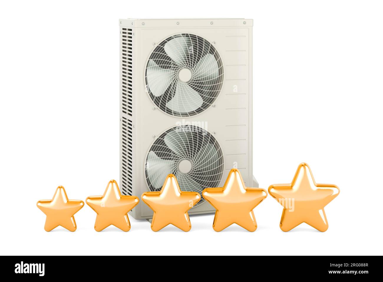 Outdoor Compressor Multi-Zone Unit, Air Conditioner with five golden ...