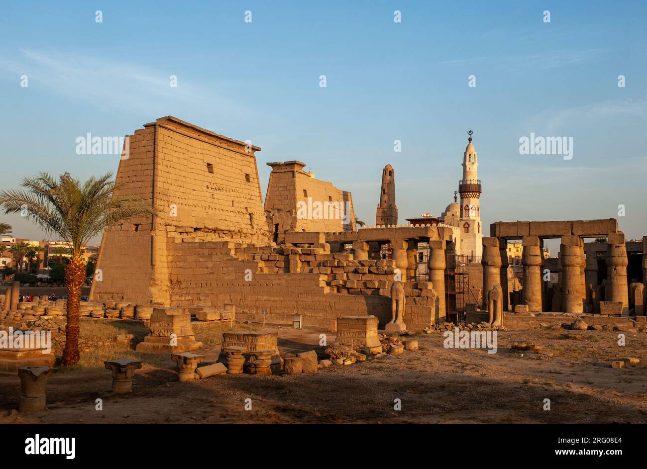 Africa, Egypt, Luxor. View of the Luxor Temple ruins, known as the most ...