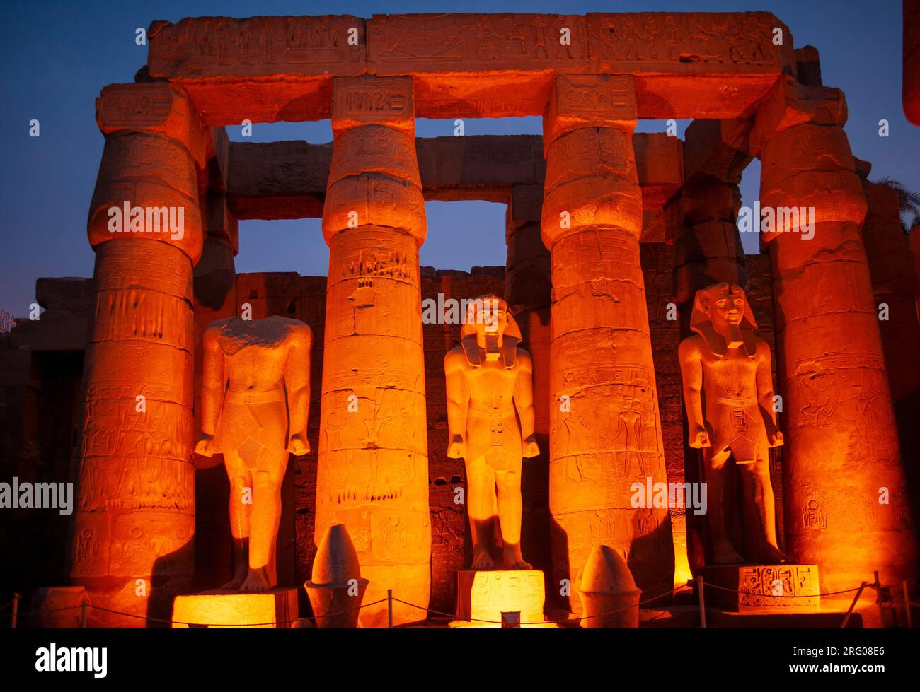 Africa, Egypt, Luxor. View of the Luxor Temple ruins, known as the most ...