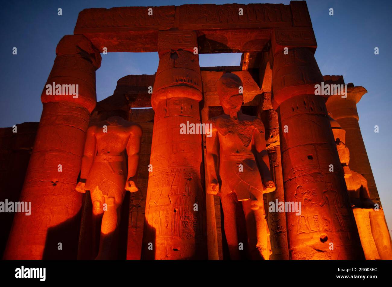 Africa, Egypt, Luxor. View of the Luxor Temple ruins, known as the most ...