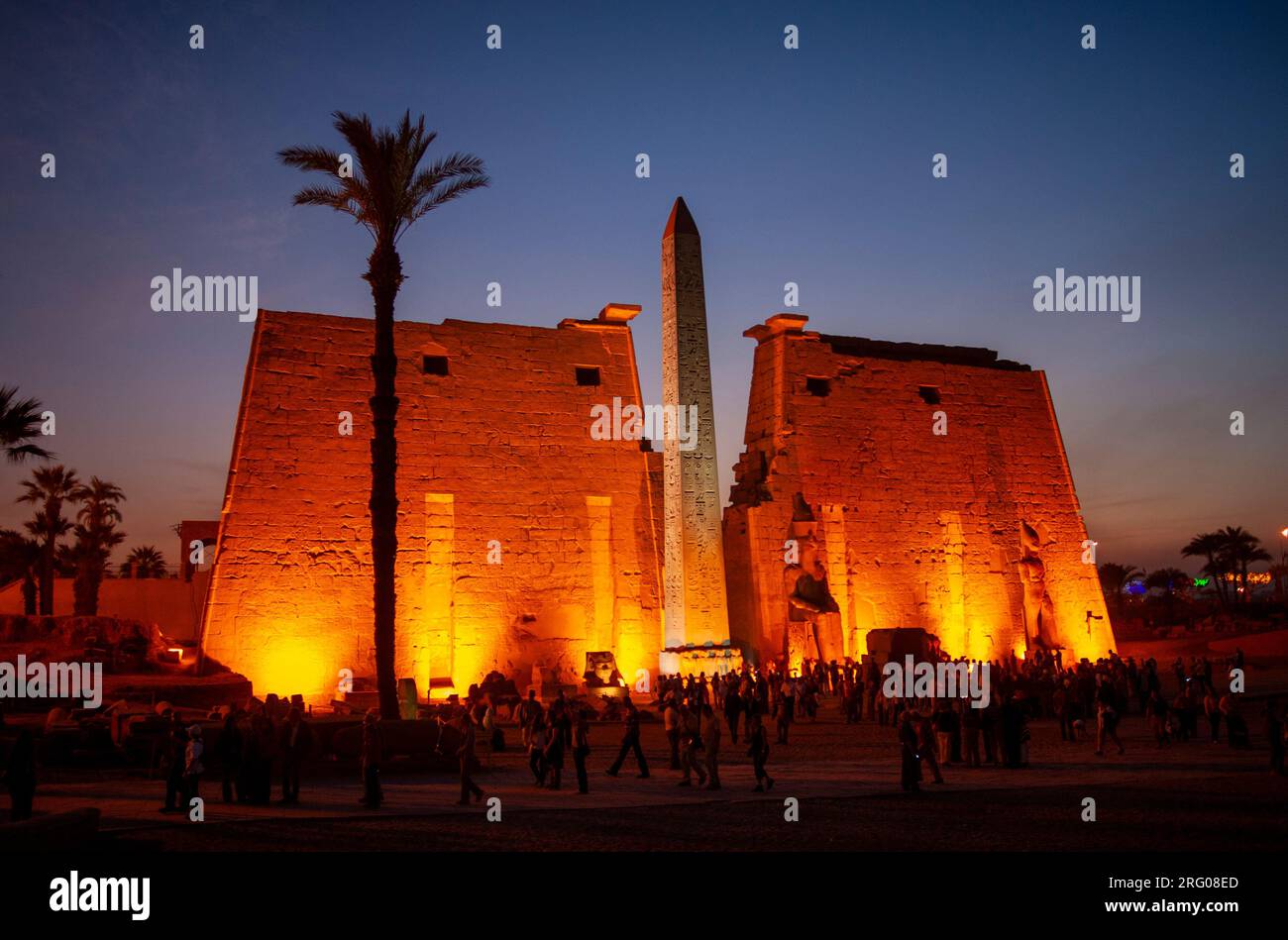 Africa, Egypt, Luxor. View of the Luxor Temple ruins, known as the most ...