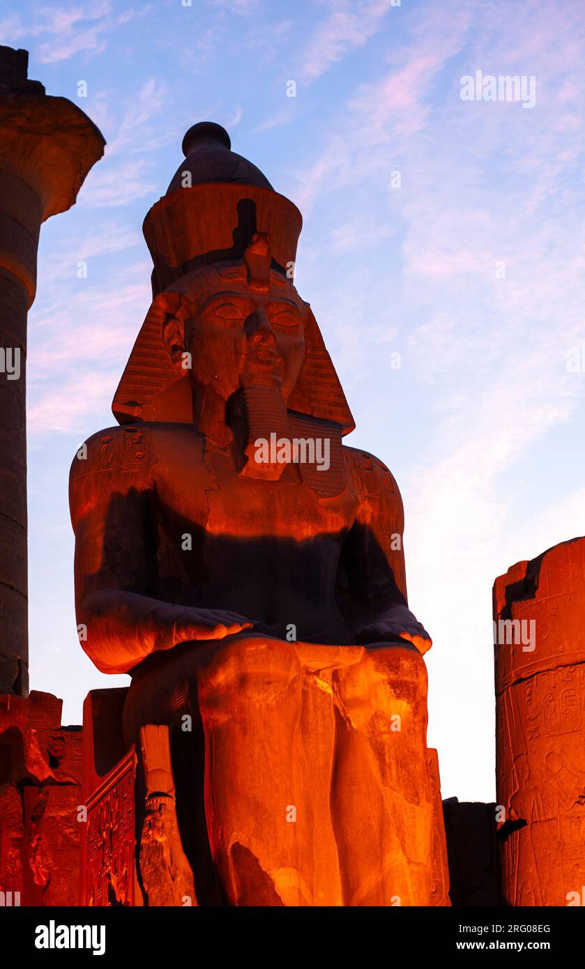 Africa, Egypt, Luxor. View of the Luxor Temple ruins, known as the most ...