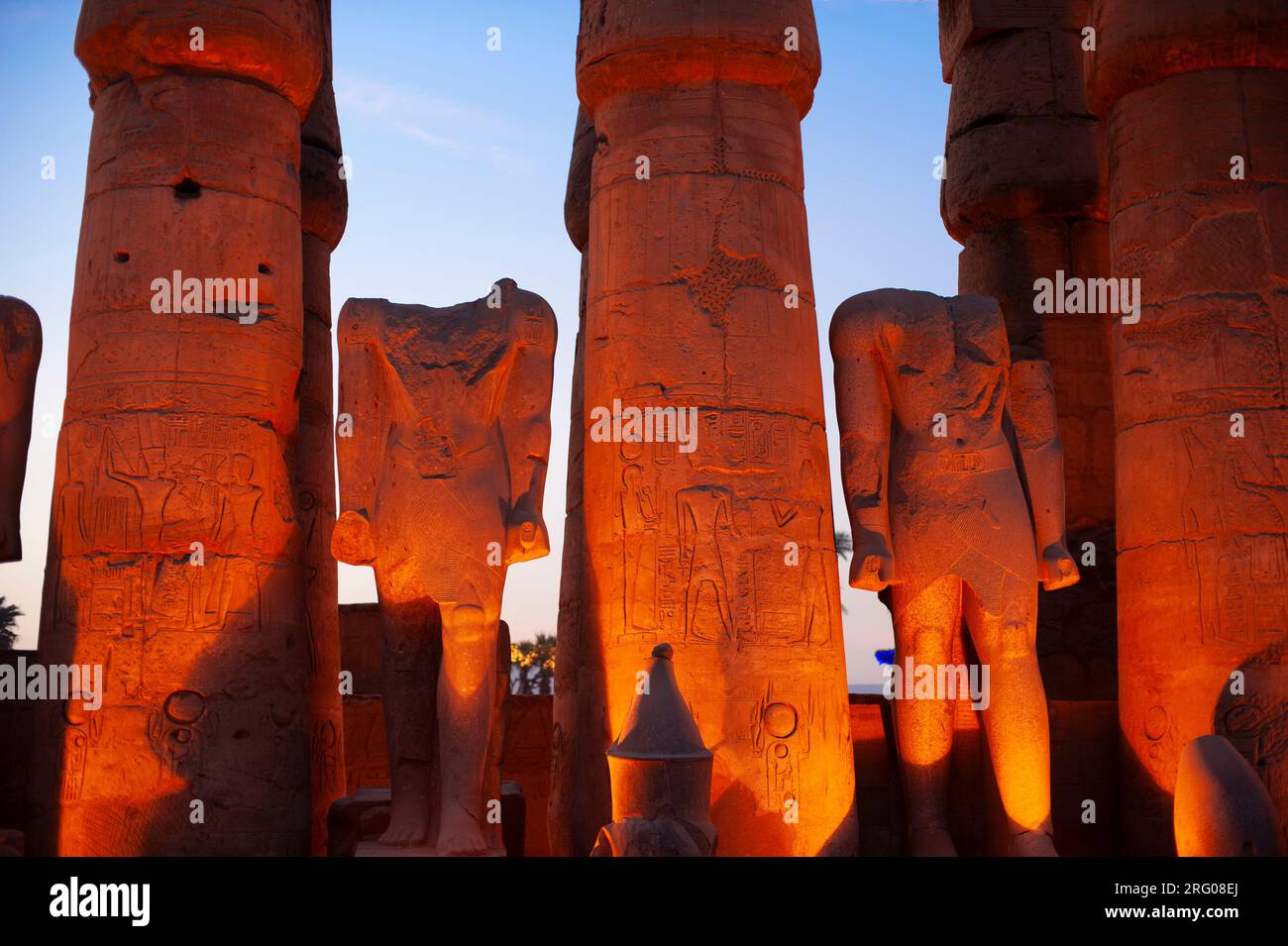 Africa, Egypt, Luxor. View of the Luxor Temple ruins, known as the most ...