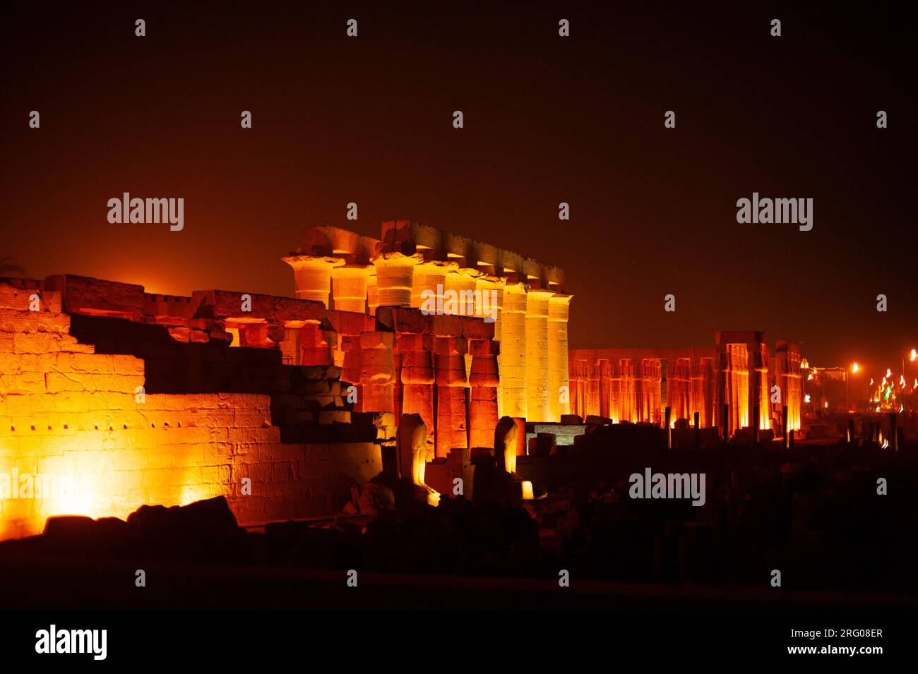 Africa, Egypt, Luxor. View of the Luxor Temple ruins, known as the most ...