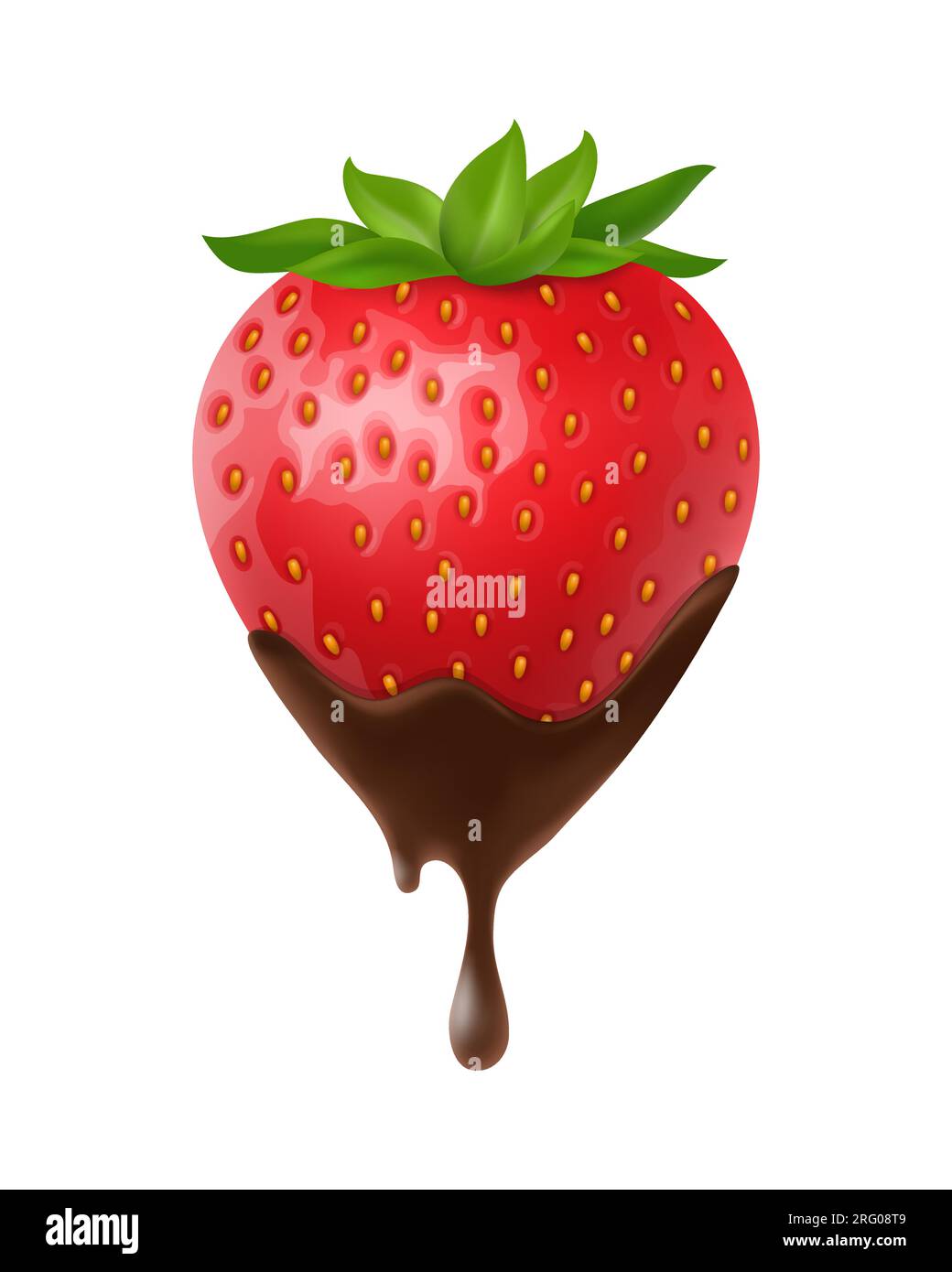 Dipped chocolate fruit Stock Vector Images - Alamy