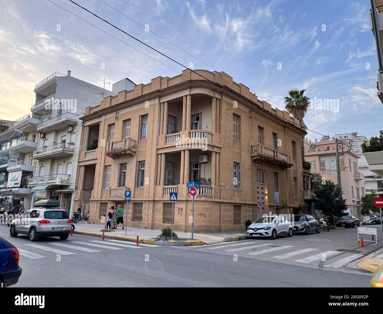 Beautiful Neo-classical buildings in kalamata city in Messenia, Greece ...