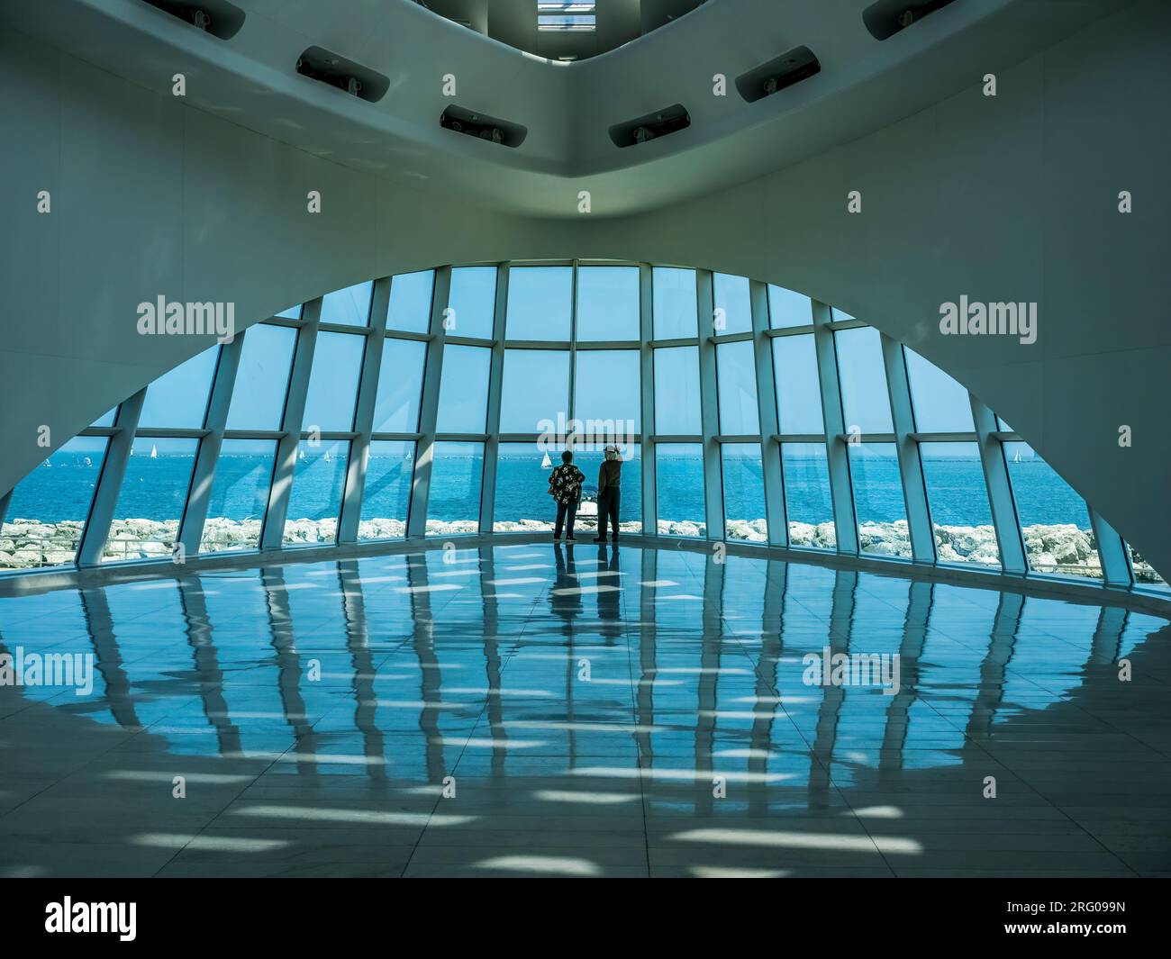 Interior of The Milwaukee Art Museum unofficially known as the Flying ...