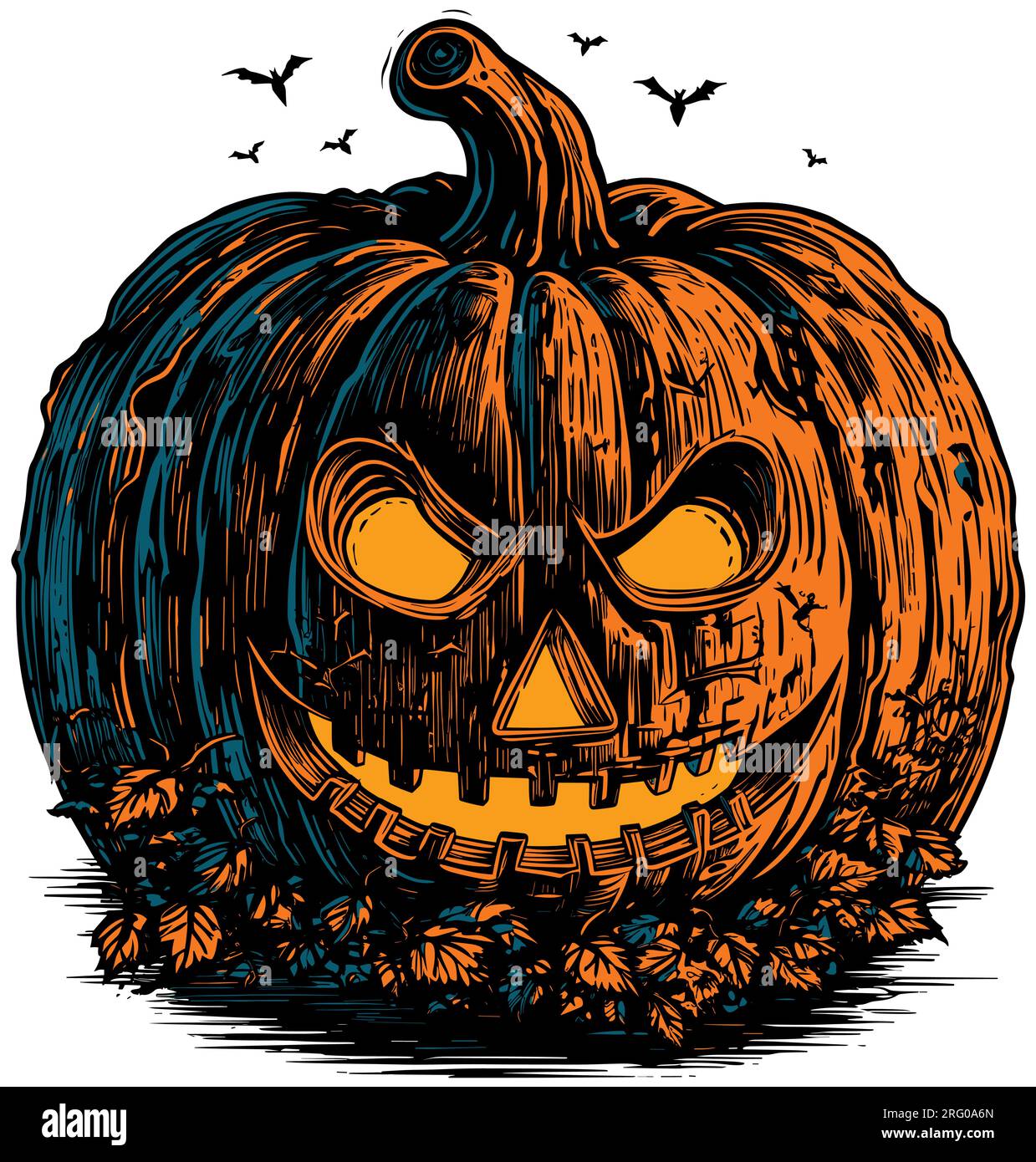 Jack lantern sketch halloween Cut Out Stock Images & Pictures - Alamy
