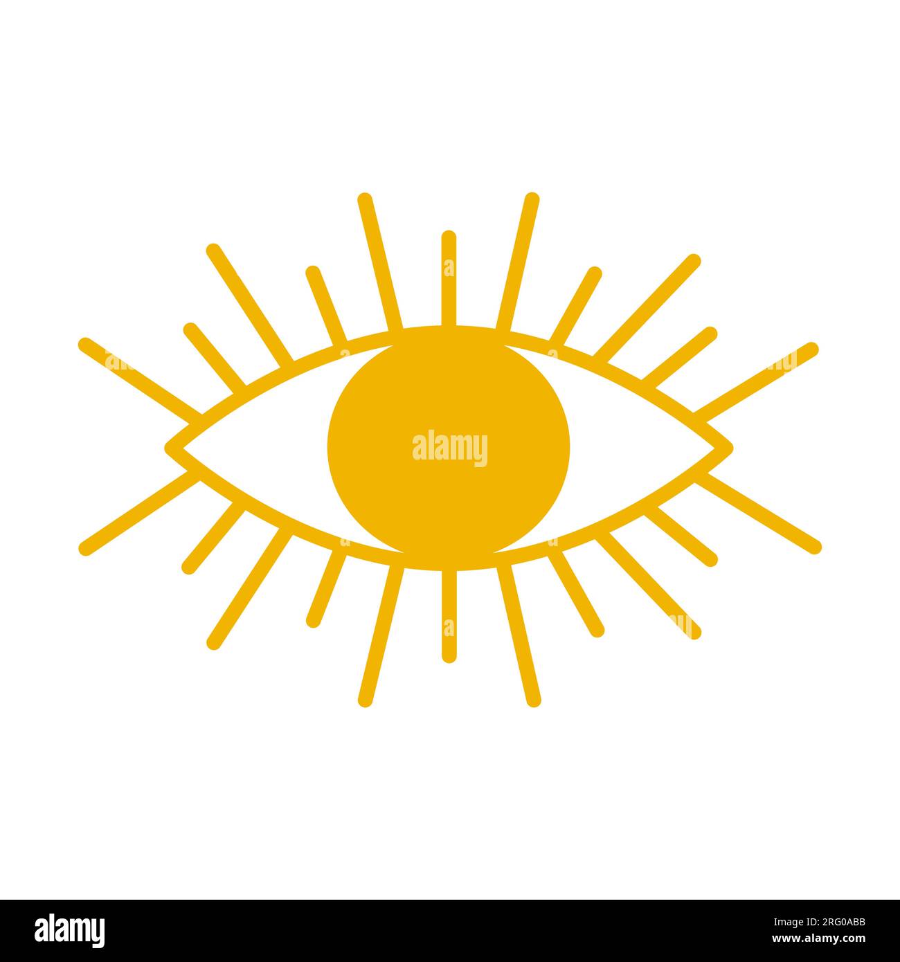 Stylised eye sign, mystical or astrology element, vector illustration ...