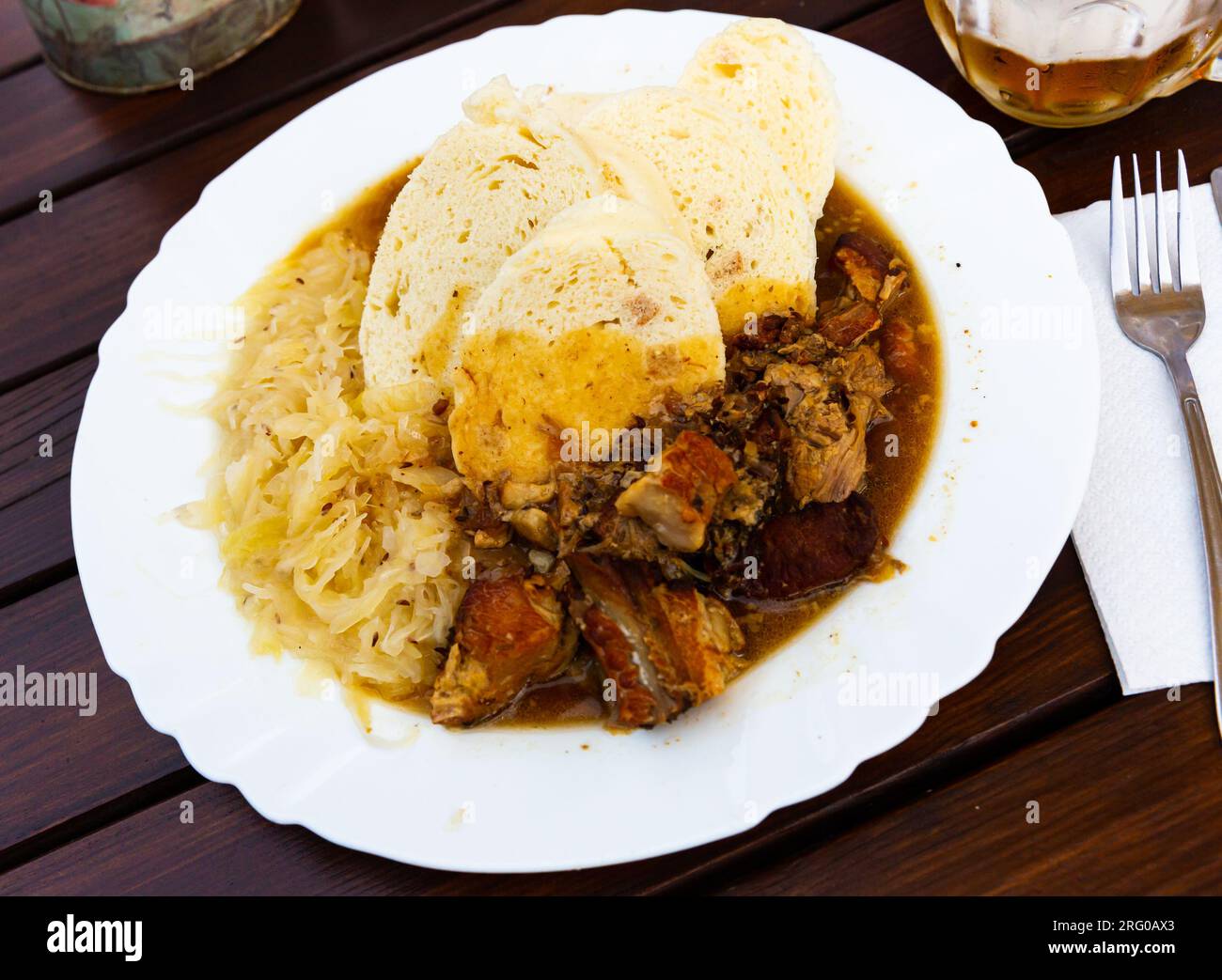 Moravian sparrow - traditional Czech dish Stock Photo - Alamy