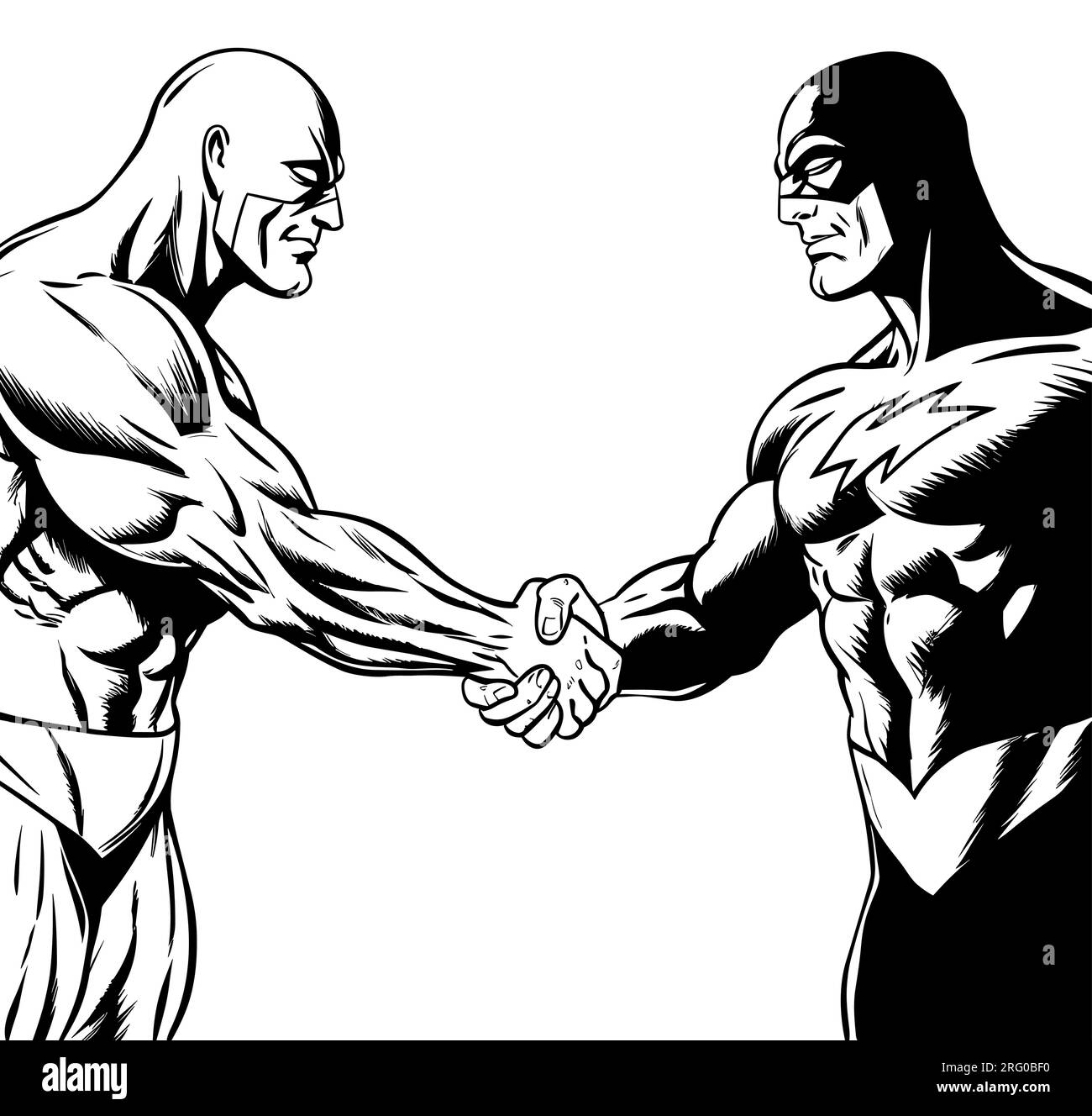 Superhero Handshake on White Stock Vector Image & Art - Alamy