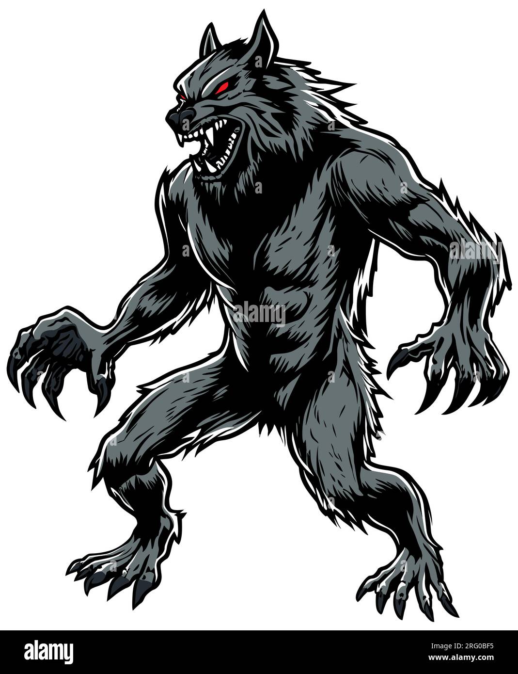 Werewolf on White Stock Vector Image & Art - Alamy