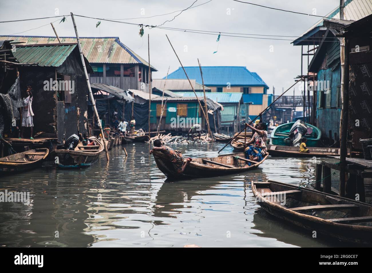 Lagos, Nigeria. 27th July, 2023. People get around in boats during ...