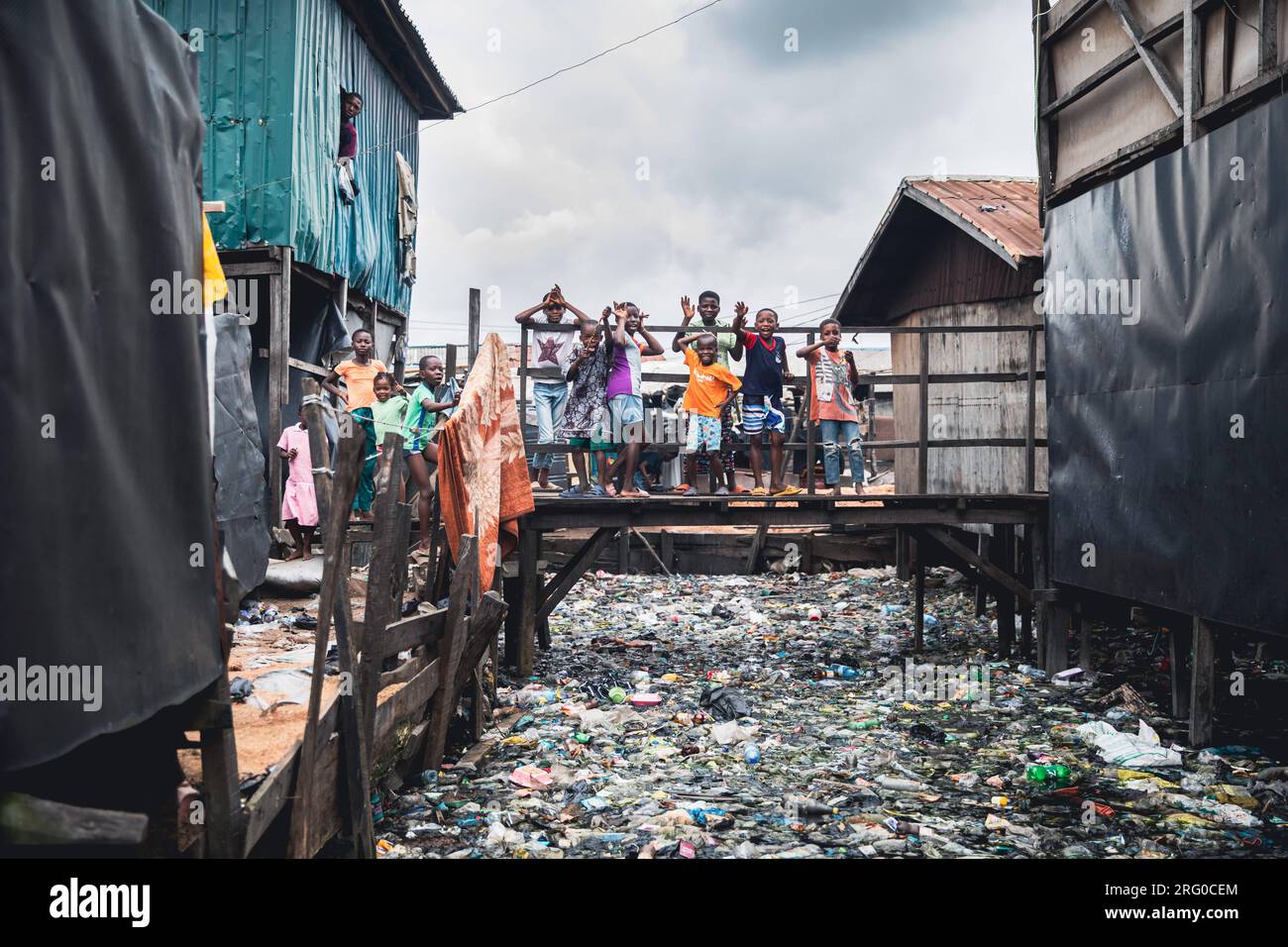 Lagos, Nigeria. 27th July, 2023. People get around in boats during ...