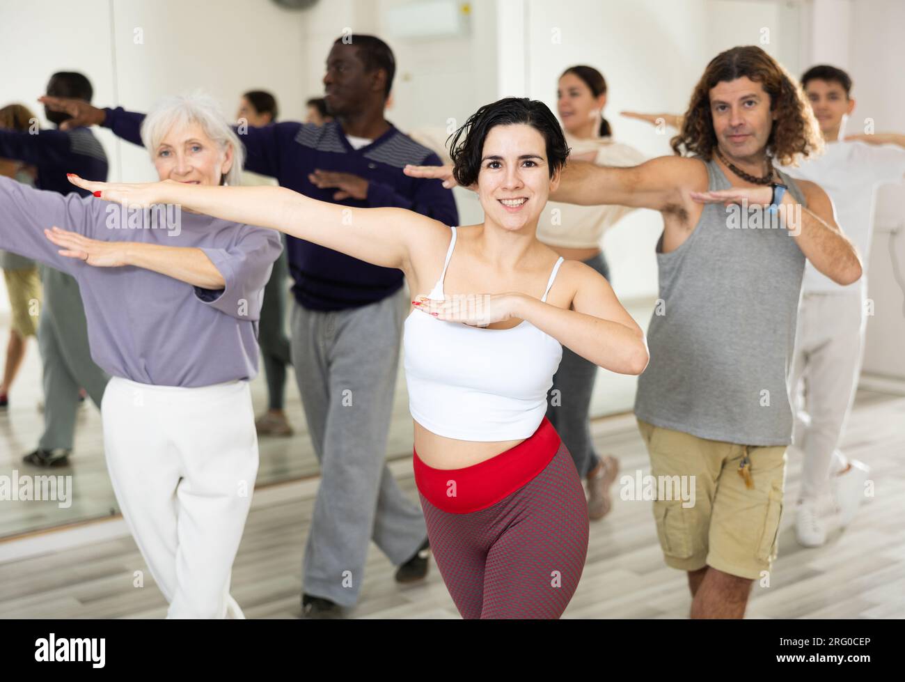 Active african american woman practices hi-res stock photography and ...