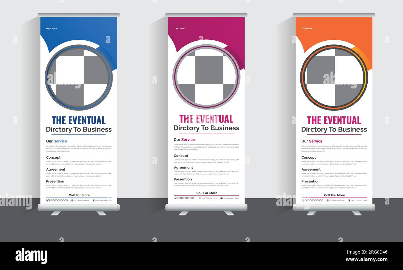 Roll Banner Template Design Stock Vector Image & Art - Alamy