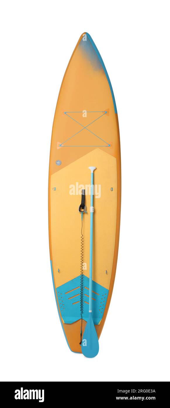 One SUP board isolated on white. Water sport Stock Photo - Alamy